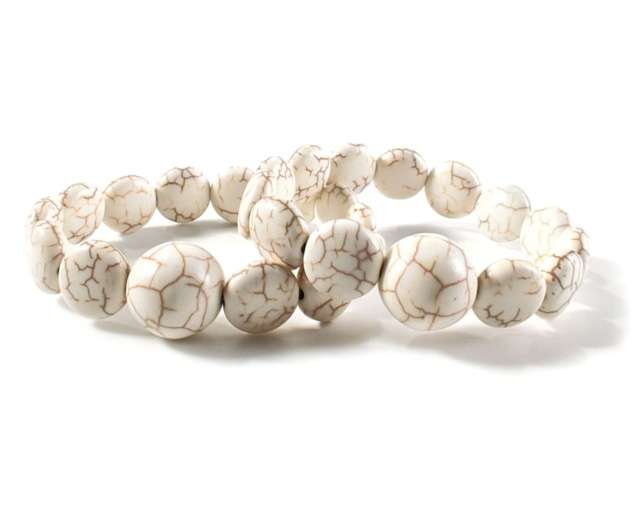 White Howlite - P6 Pressure Bands - Acupressure Nausea Relief Bracelets